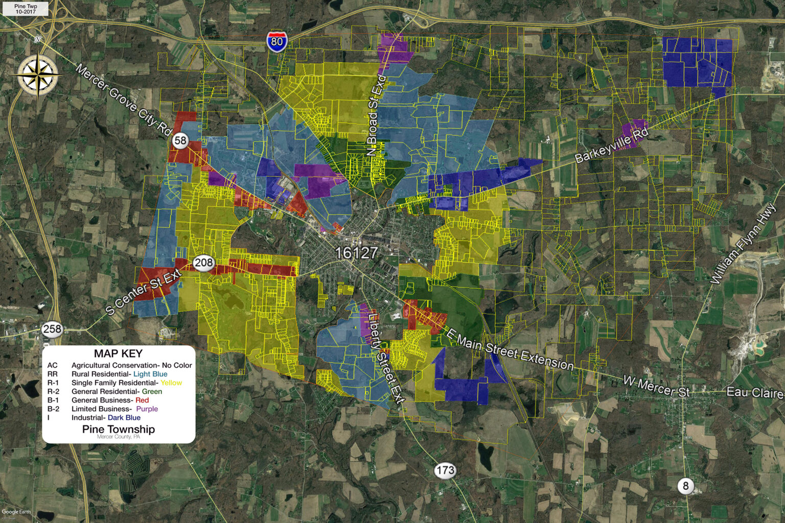 15-Zoning Map - Pine Township Mercer County, PA
